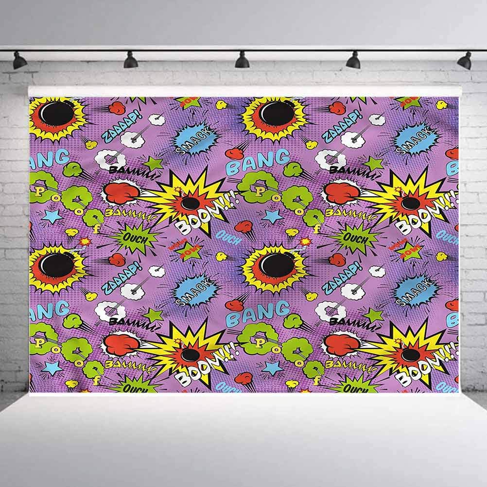 Buy 7x7FT Vinyl Photo Backdrops,Superhero,Comic Bubble Words Kids ...