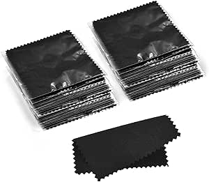 Amazon.com: SEVENWELL 100pcs Jewelry Cleaning Cloth Black Polishing Cloth for Sterling Silver ...