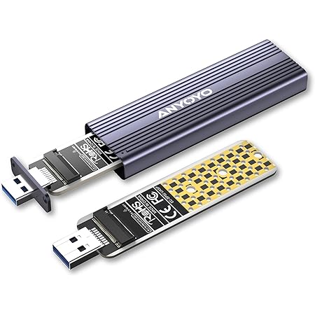 ANYOYO NVMe Enclosure, 10Gbps NVMe to USB Adapter USB 3.1 Gen 2, M.2 ...