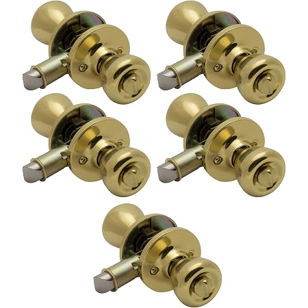 5 Pack of Pro-Grade Classic Mobile Home Privacy Door Knob Bed and Bath ...