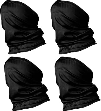 4 Pack Multi-Purpose Seamless Neck Gaiter Face Mask for Men and Women ...