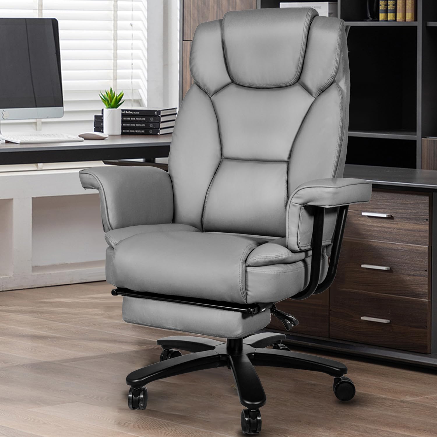 GYI Big and Tall Office Chair 400LBS with Wide Seat and Arms, (Just back)