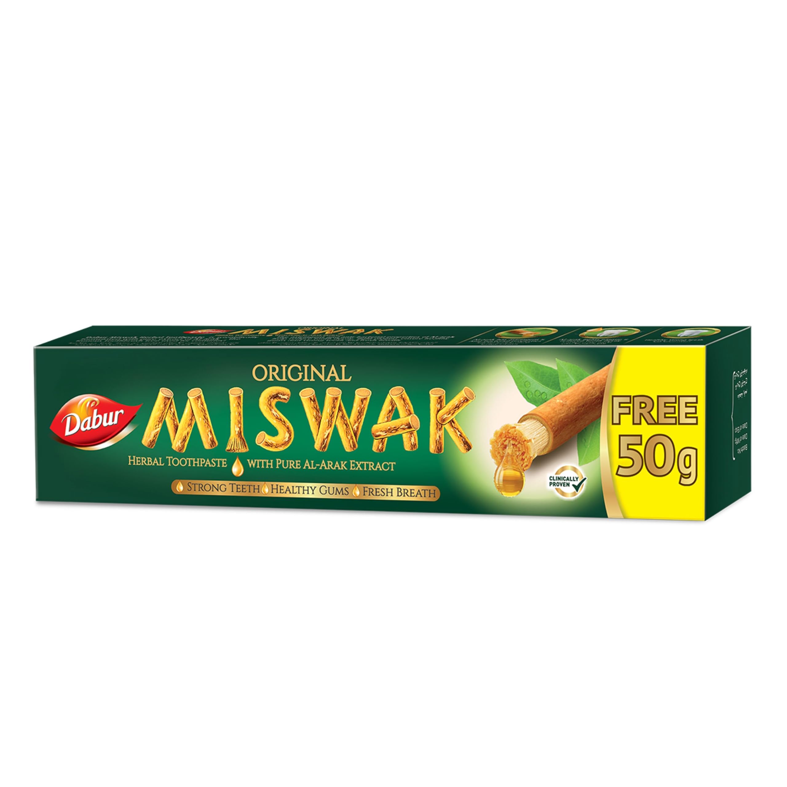Dabur Miswak Toothpaste (120 + 50g Free) | Formulated With Pure ...