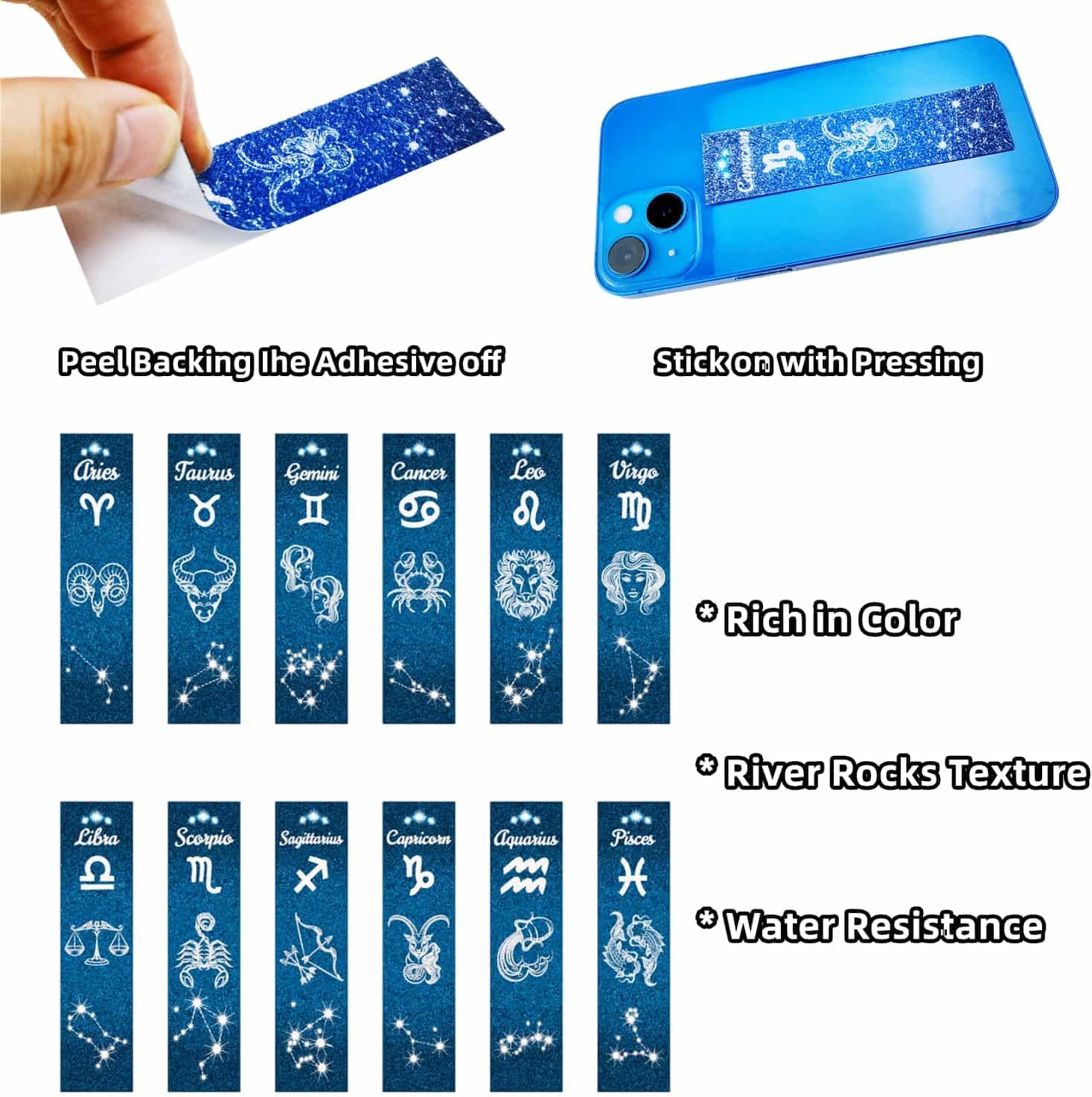 Eidoct 50 Pcs Anxiety Sensory Stickers Calm Stickers Kit Includes 48 ...