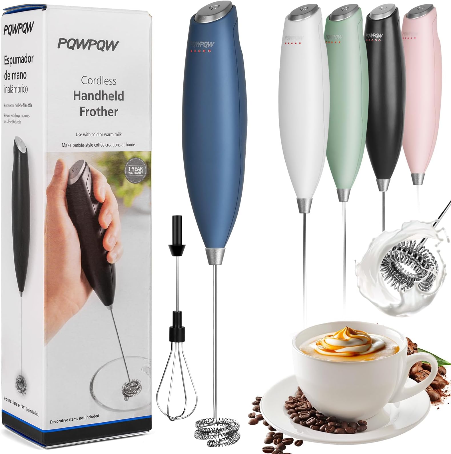 Amazon.com: 3-Speed Rechargeable Milk Frother for Coffee, Baking & Eggs ...