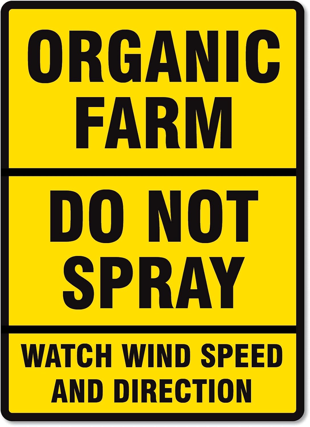Amazon.com: Organic Farm Do Not Spray Sign Farming Signs Spraying Signs ...