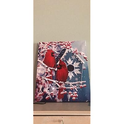 Buy LED Cardinals Canvas Print Cardinals Decor Canvas Picture LED Wall ...