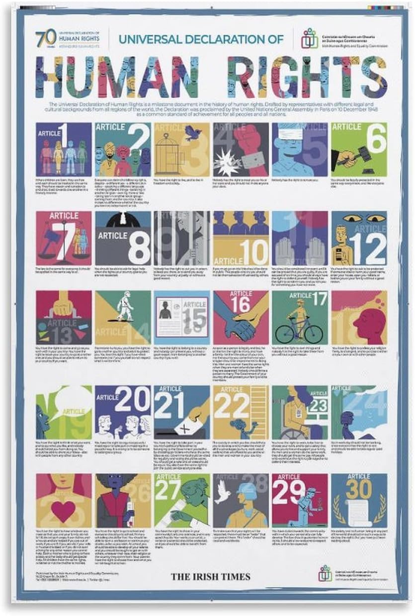 Universal Declaration of Human Rights Poster Irish Human Rights And ...