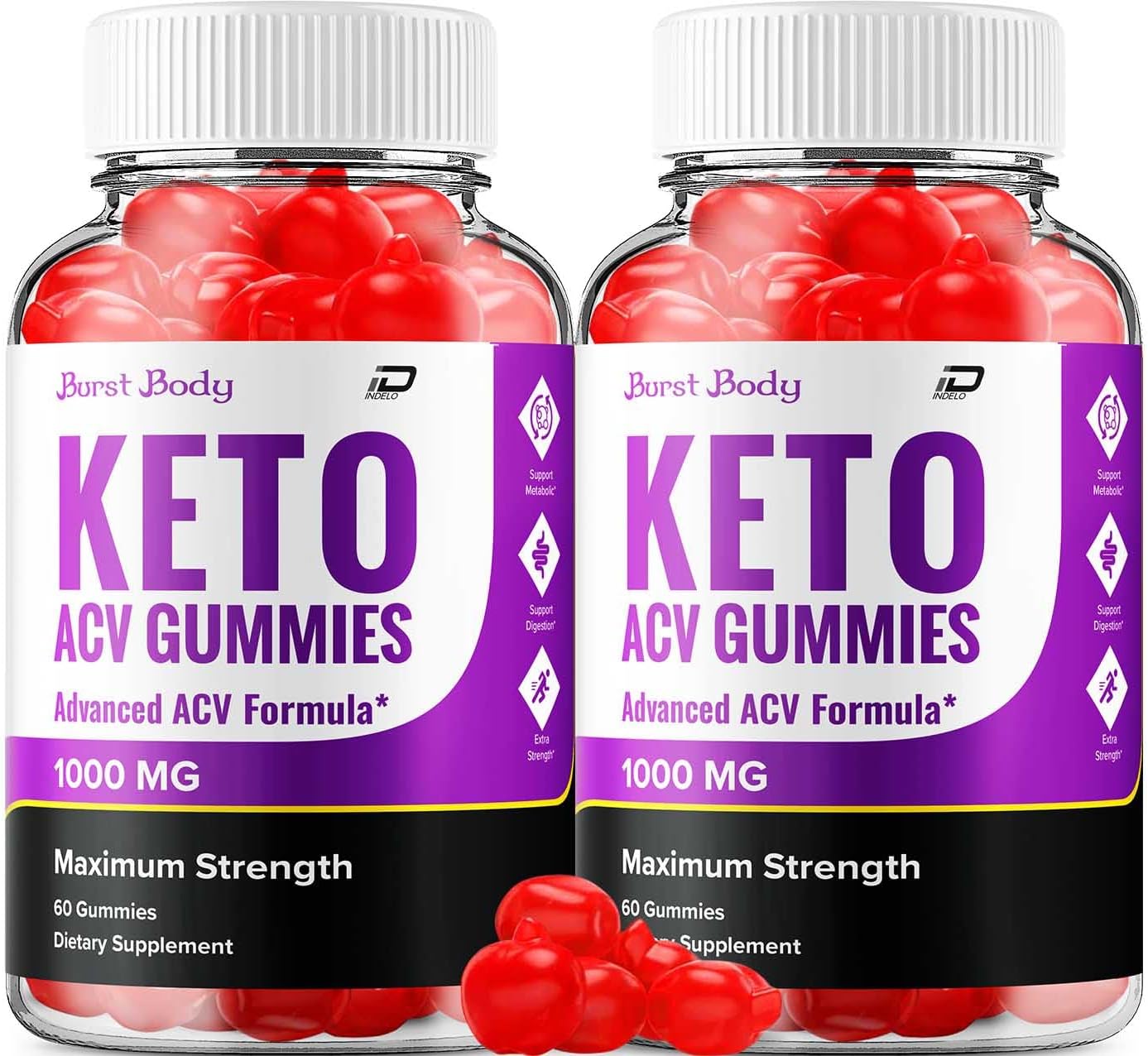 Amazon.com: Indelo Burst Body ACV Gummies Supplement - Burst Body + ACV ...