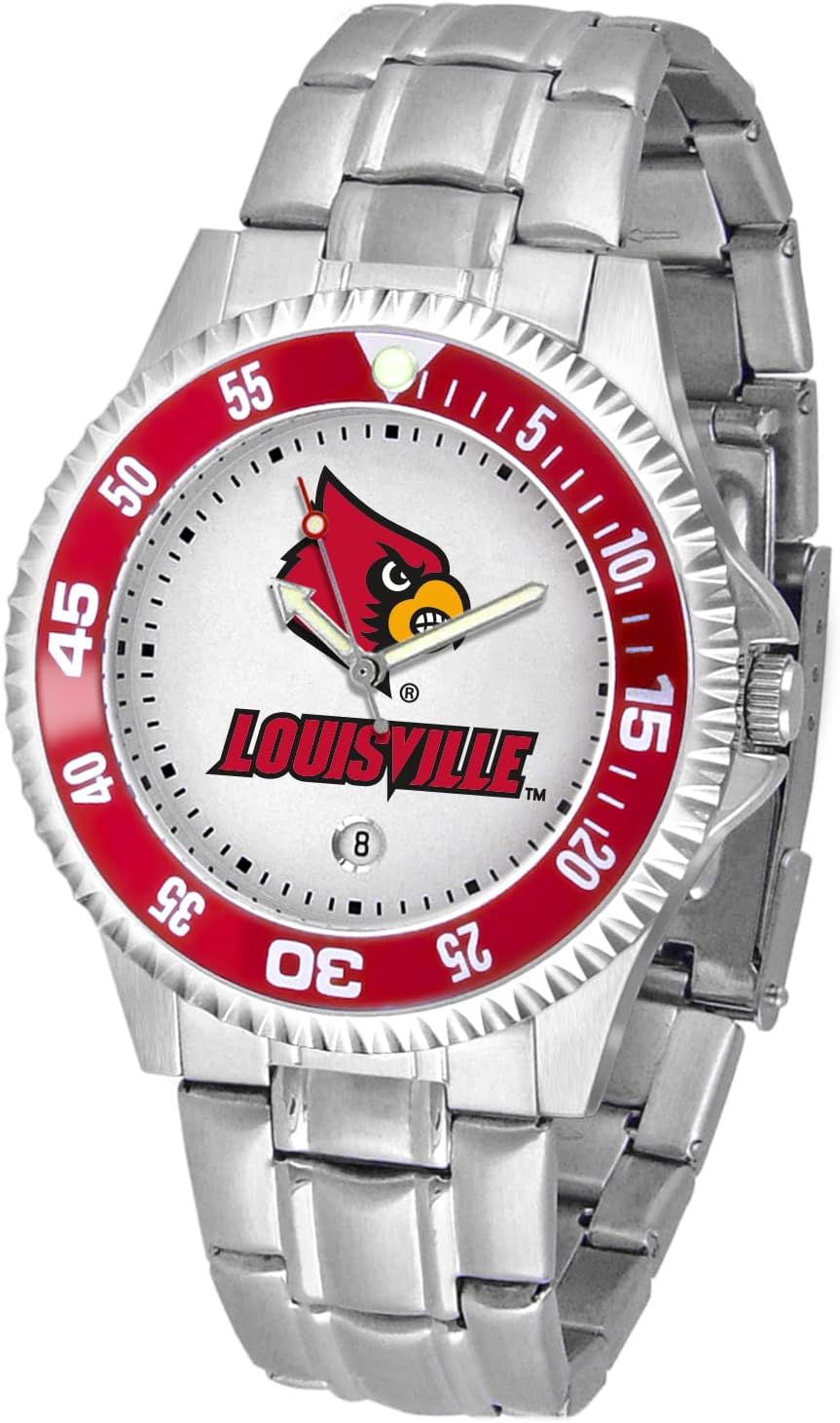 Amazon.com: SunTime Men's Collegiate Competitor 40mm Watch - Louisville ...