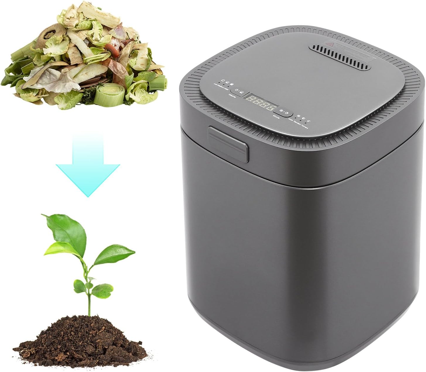 Amazon.com: 2.5L Electric Compost Machine Kitchen Mill Composter Bin ...