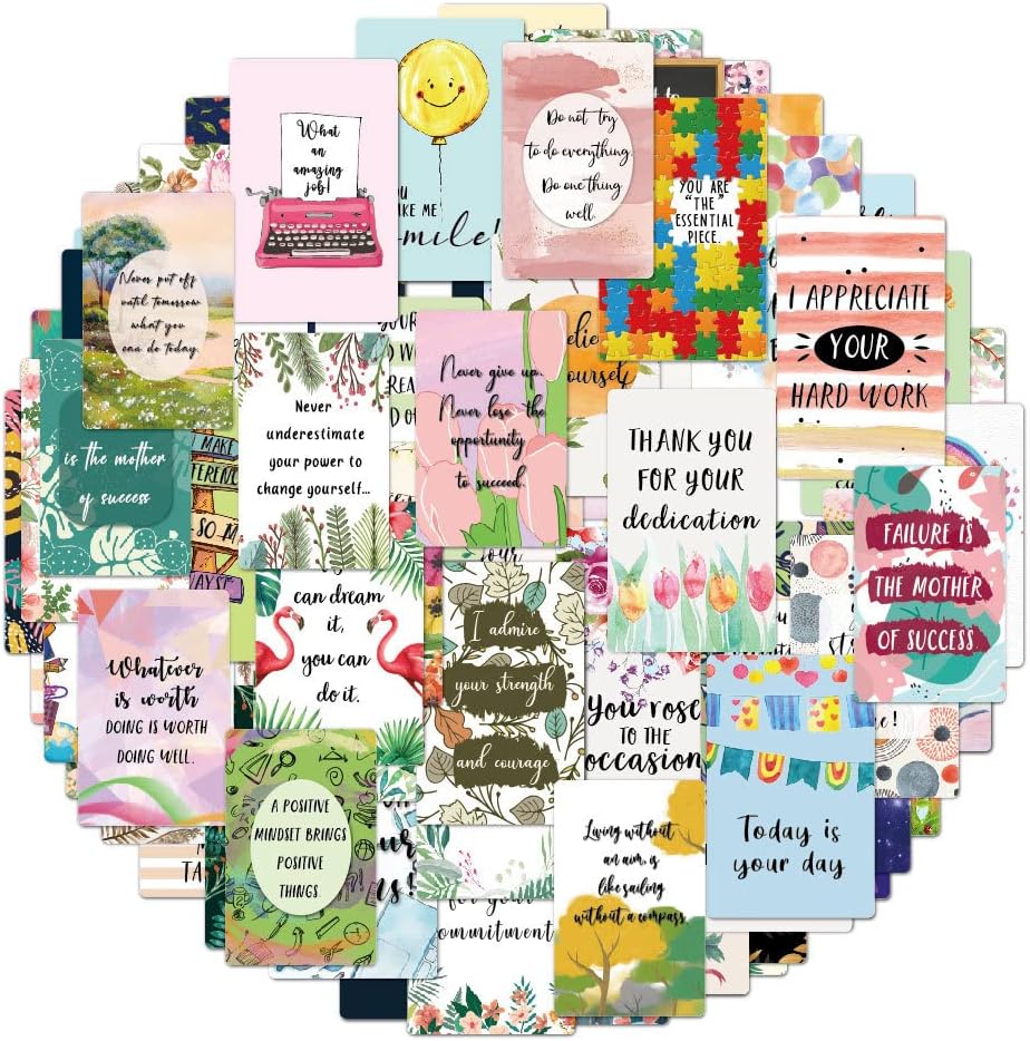 Yimofy Inspirational Cards 72Pcs Positive Affirmations Cards for ...