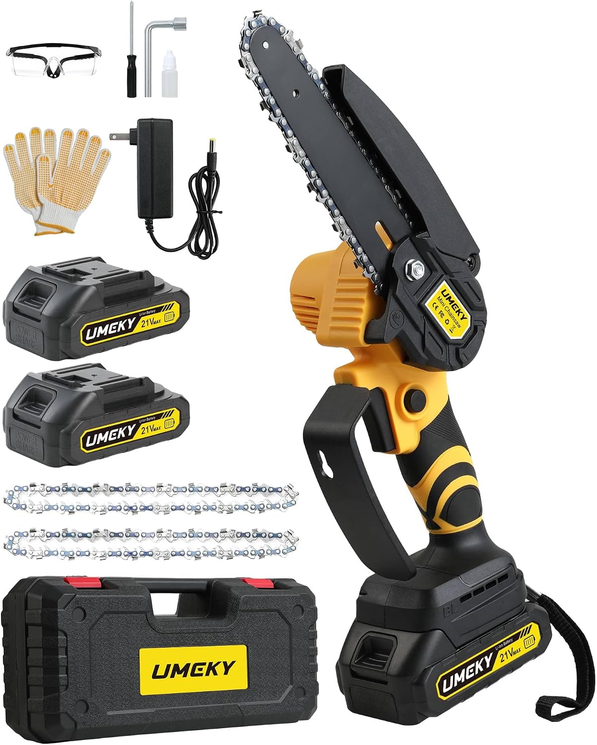 Amazon.com : Umeky Mini Chainsaw Cordless, 6 Inch Electric Chainsaw ...