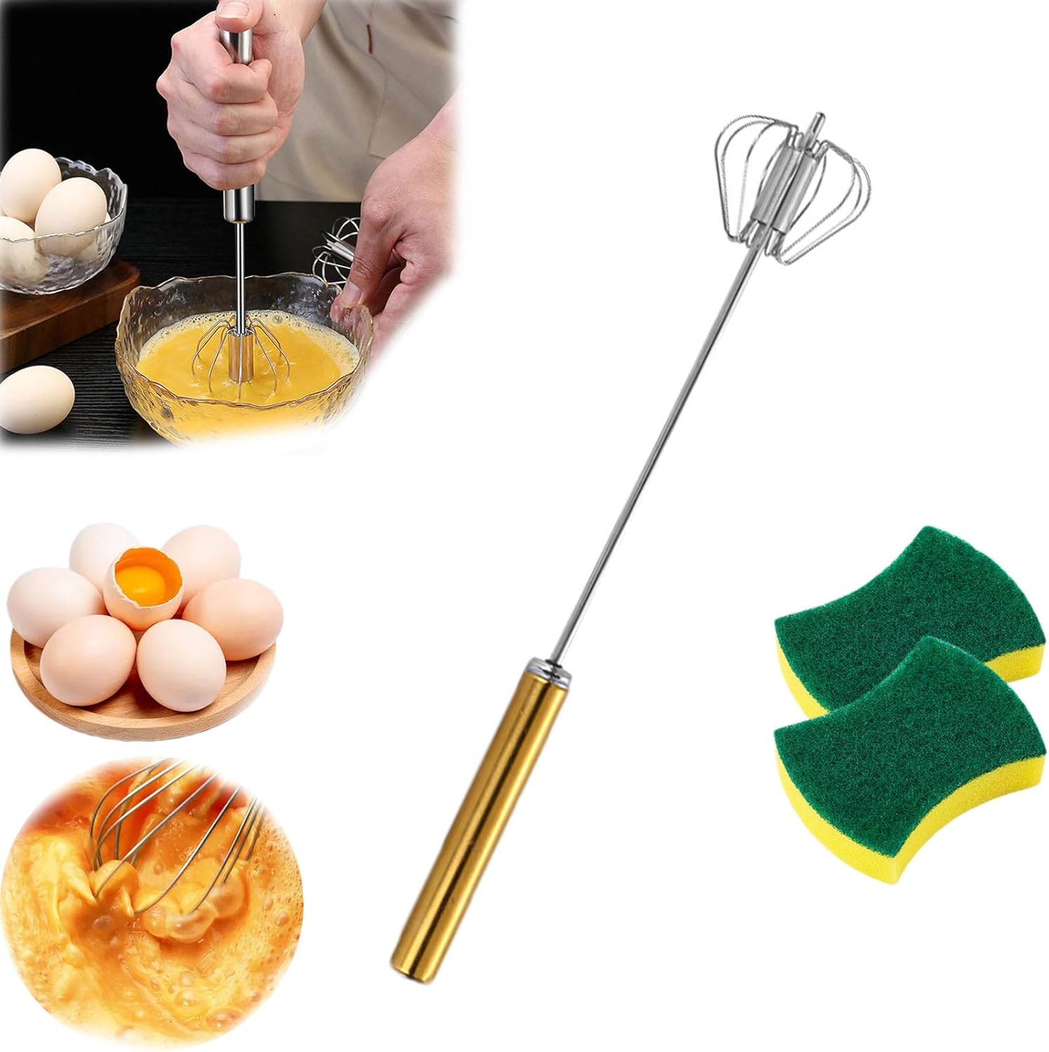 Amazon.com: Easy Whisk Handheld Mixer, Easy Whisk Stainless Steel Hand ...