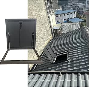 Amazon.com: Aluminum Gray Roof Access Hatch Cover, Hatch Roof ...