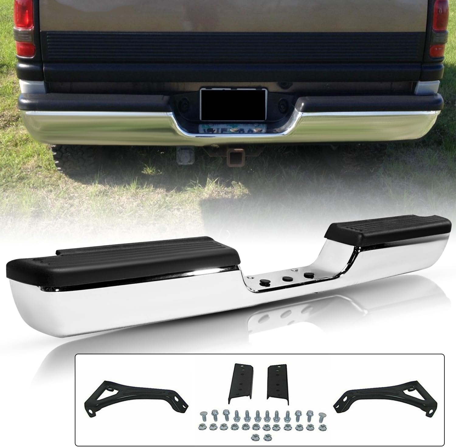 Amazon.com: SOCKIR Anti-Rust Coating Rear Bumper Assembly Fits for 1994 ...