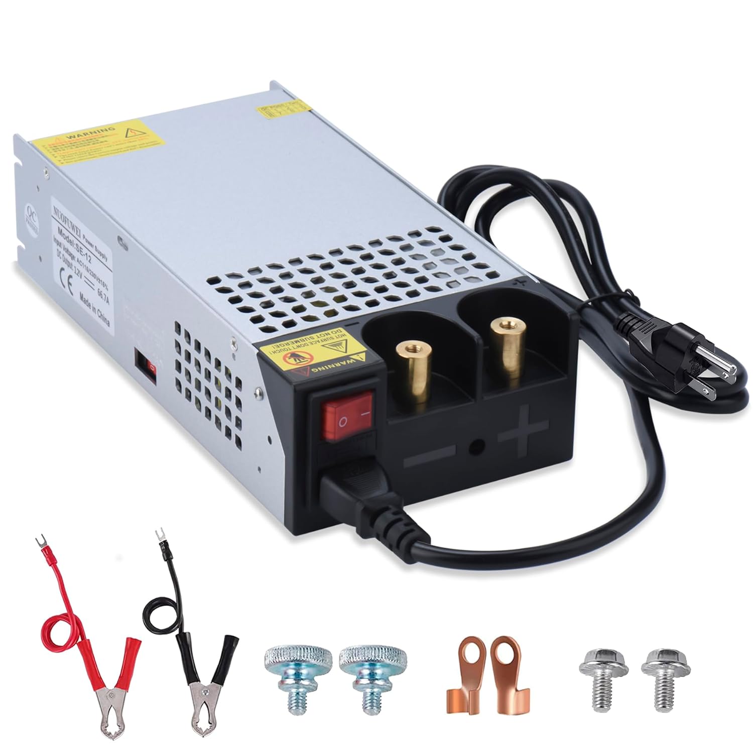 Amazon.com: NUOFUWEI DC 12V 1000W Power Supply SMPS 110V AC to 12V DC Converter Power Supply ...