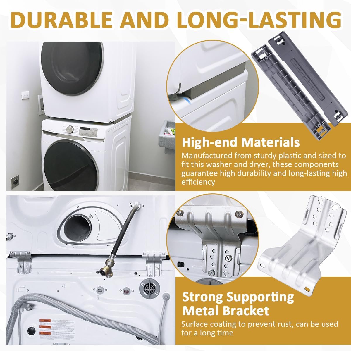 Kit de apilamiento de secadora SKK-7A SKK8K mejorado para lavadoras y ...