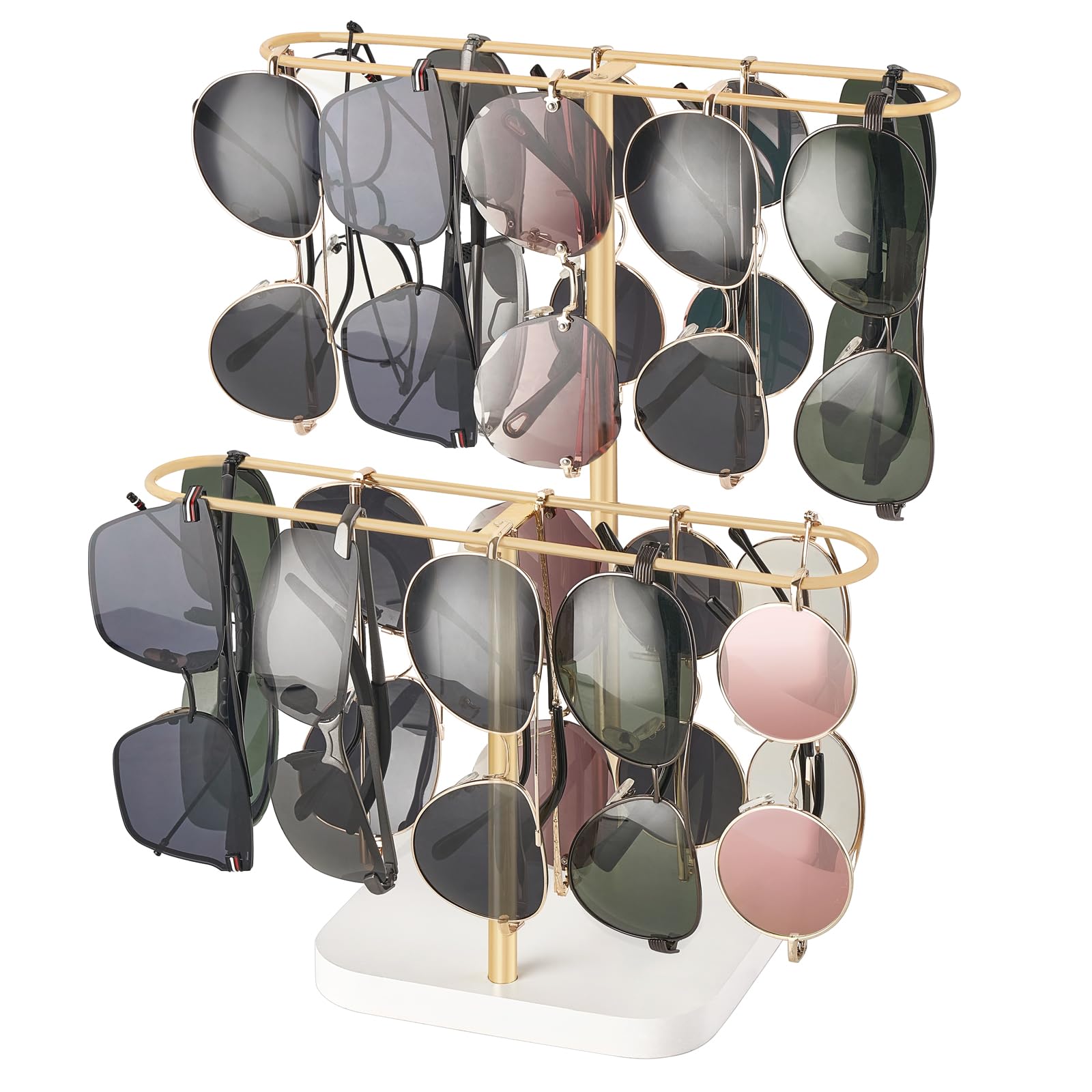 Amazon.com: Mkono Sunglasses Organizer Glasses Holder Stand for 24 ...
