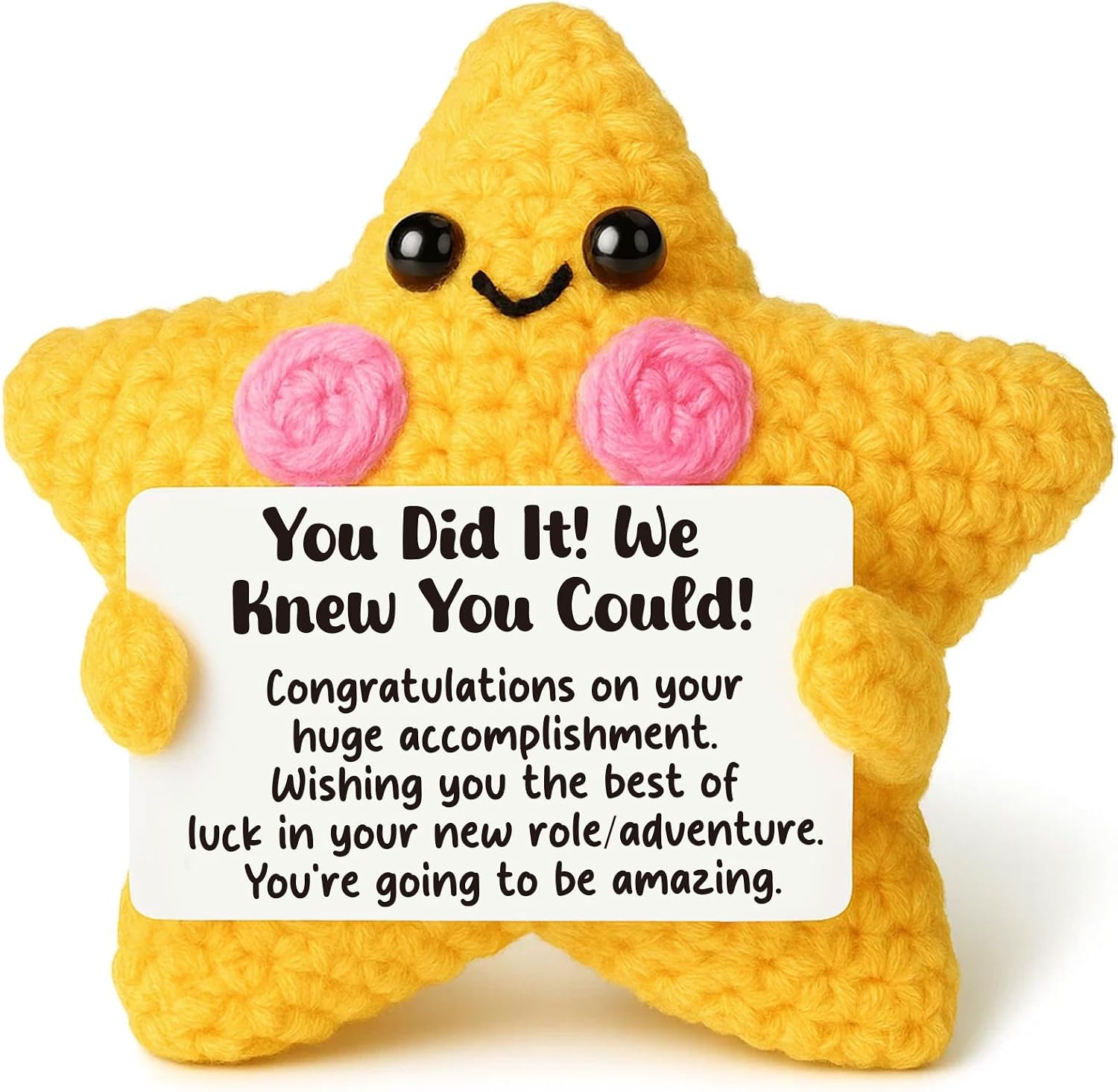 Amazon.com: AVALYNNE Crochet Star Congratulations Gift for New Job ...