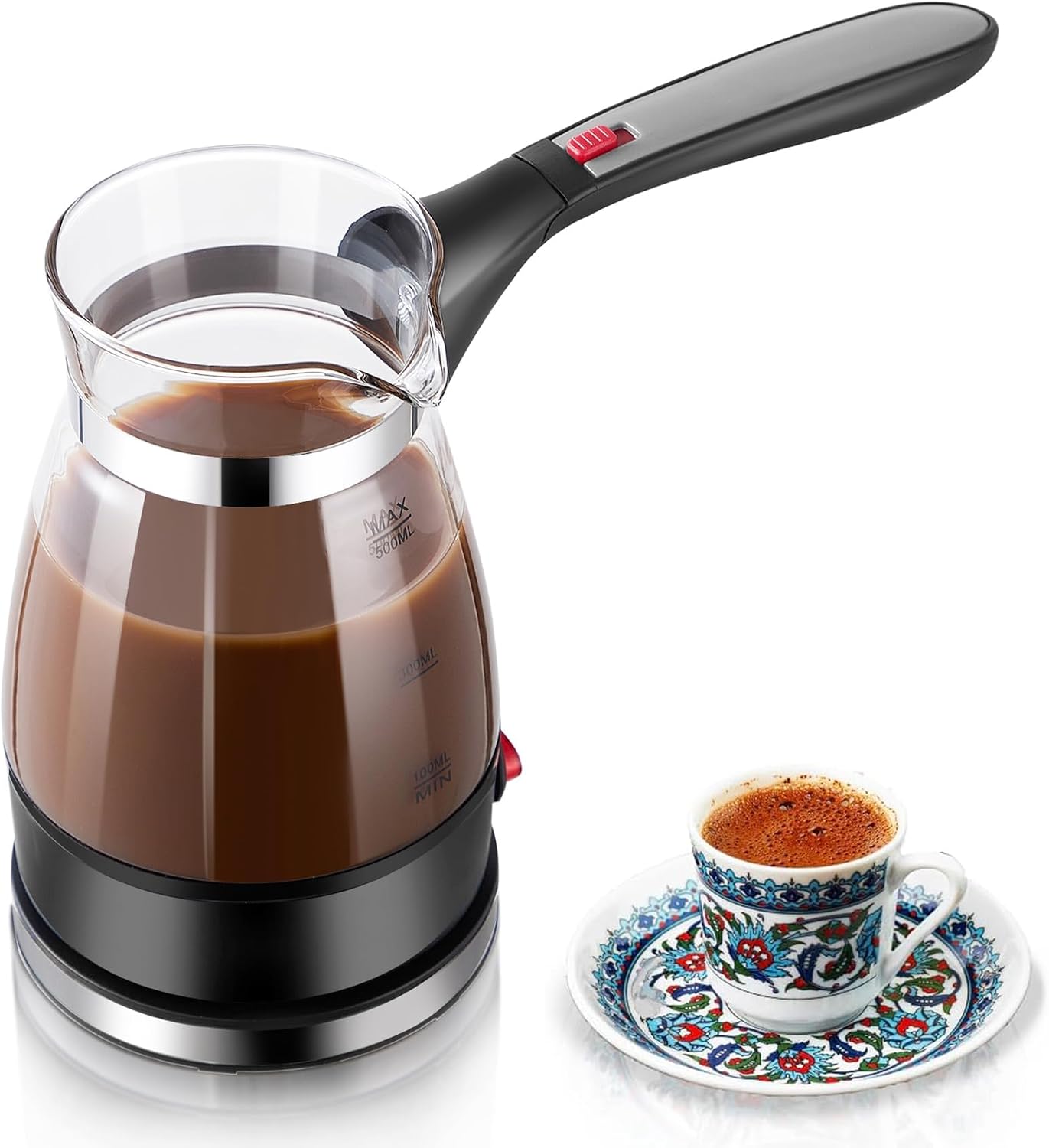 Turkish Coffee Maker, Portable Electric Glass Turkish Coffee Machine ...