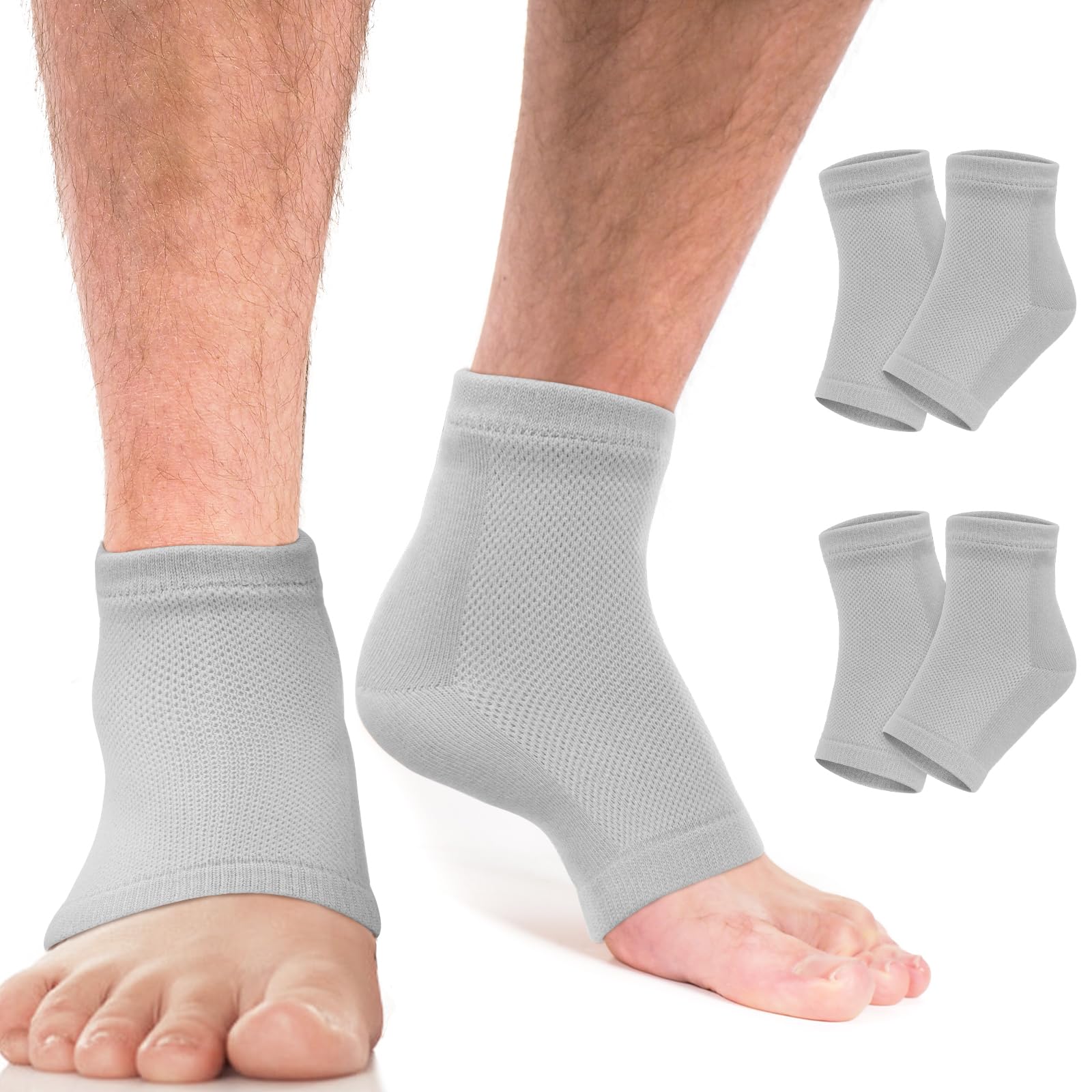 Migliore Wear Cracked Heel Socks, Foot Moisturiser Socks with Gel Heel ...