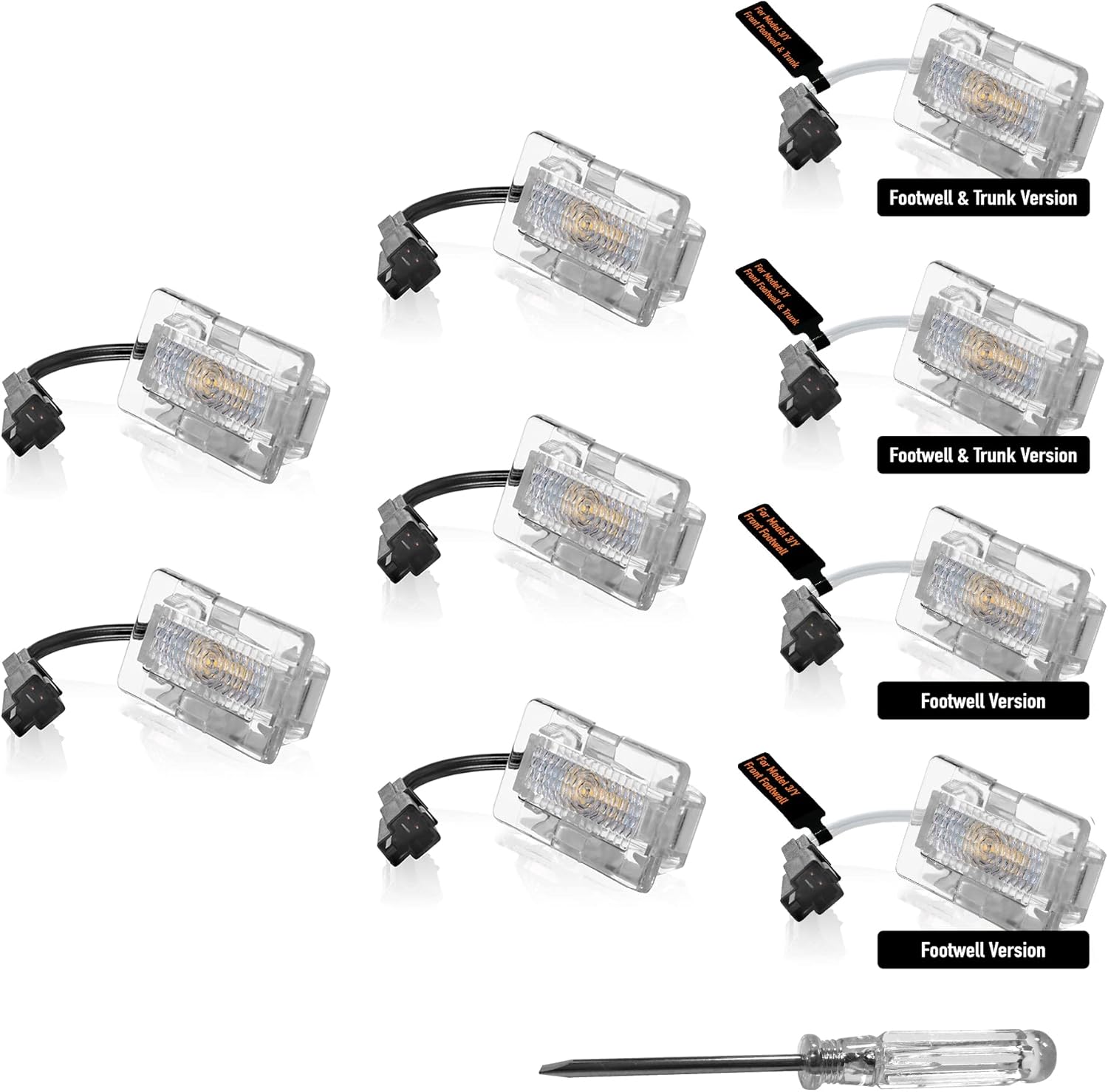 Full 9 Pieces Upgrade LED Kit for Tesla Model 3 with Ultra-Bright ...