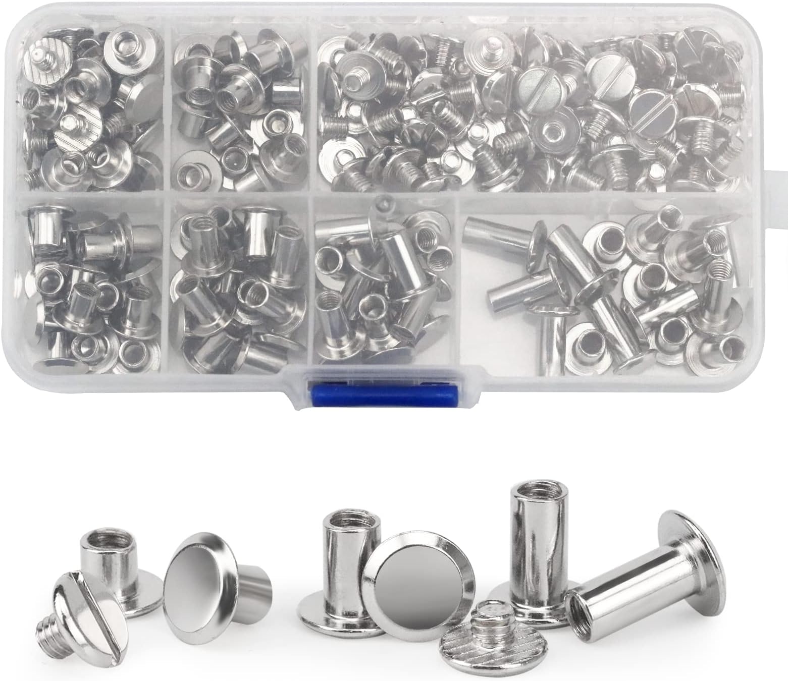 Amazon.com: Set of 10 1/4" Engraved Floral Chicago Screws Nickel Plated ...