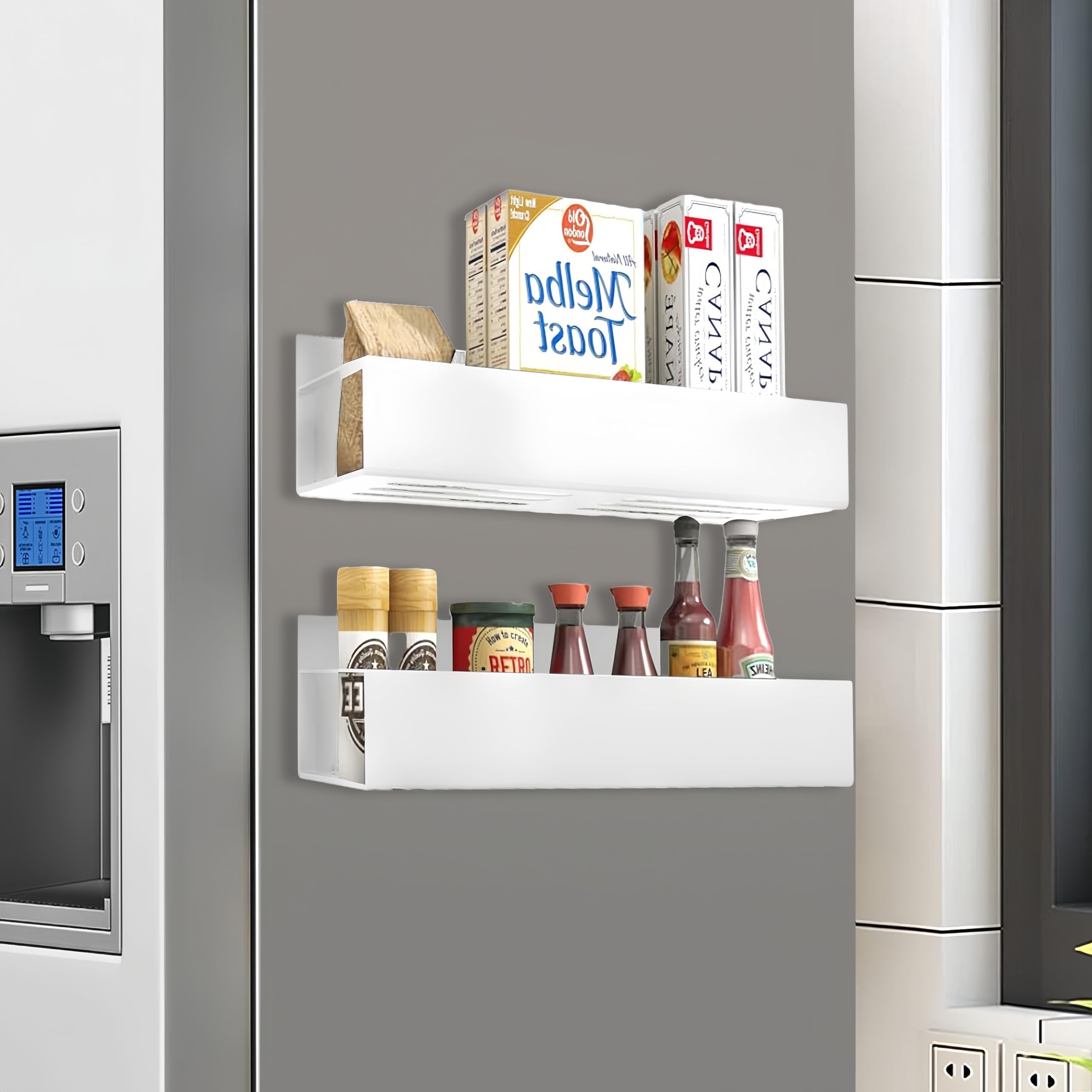 Amazon.com: Magnetic Spice Rack for Refrigerator:Magnetic Storage ...