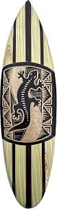 Amazon.com: 20" Wooden Surfboard Wall Decor - Hand Carved Tropical ...