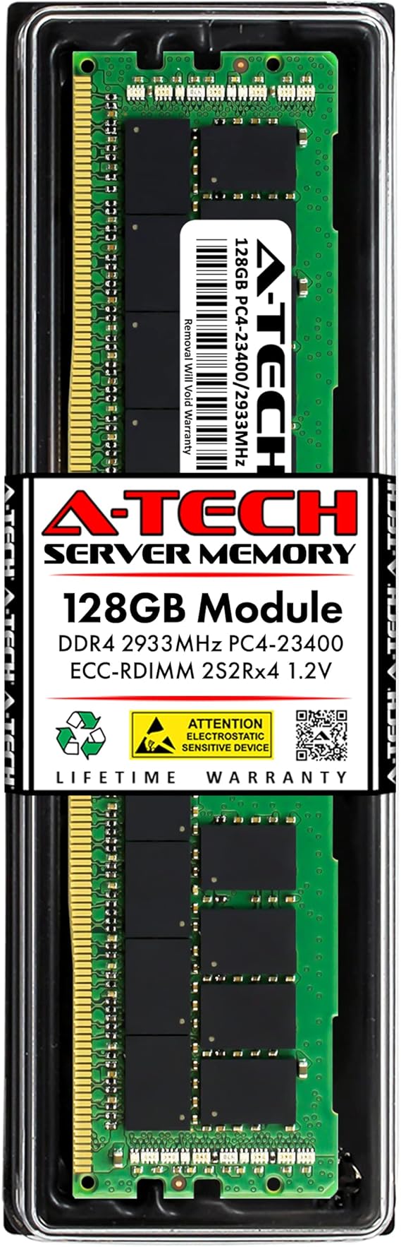 A-Tech 128GB DDR4 2933MHz PC4-23400 ECC RDIMM 4Rx4 (3DS 2S2Rx4) Quad ...