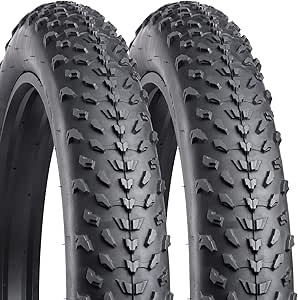 YunSCM 2er-Pack 20 Zoll Fat Reifen 20x4.0 Mantel 100-406 Plus 2er-Pack 20 Zoll Fat schlauche ...