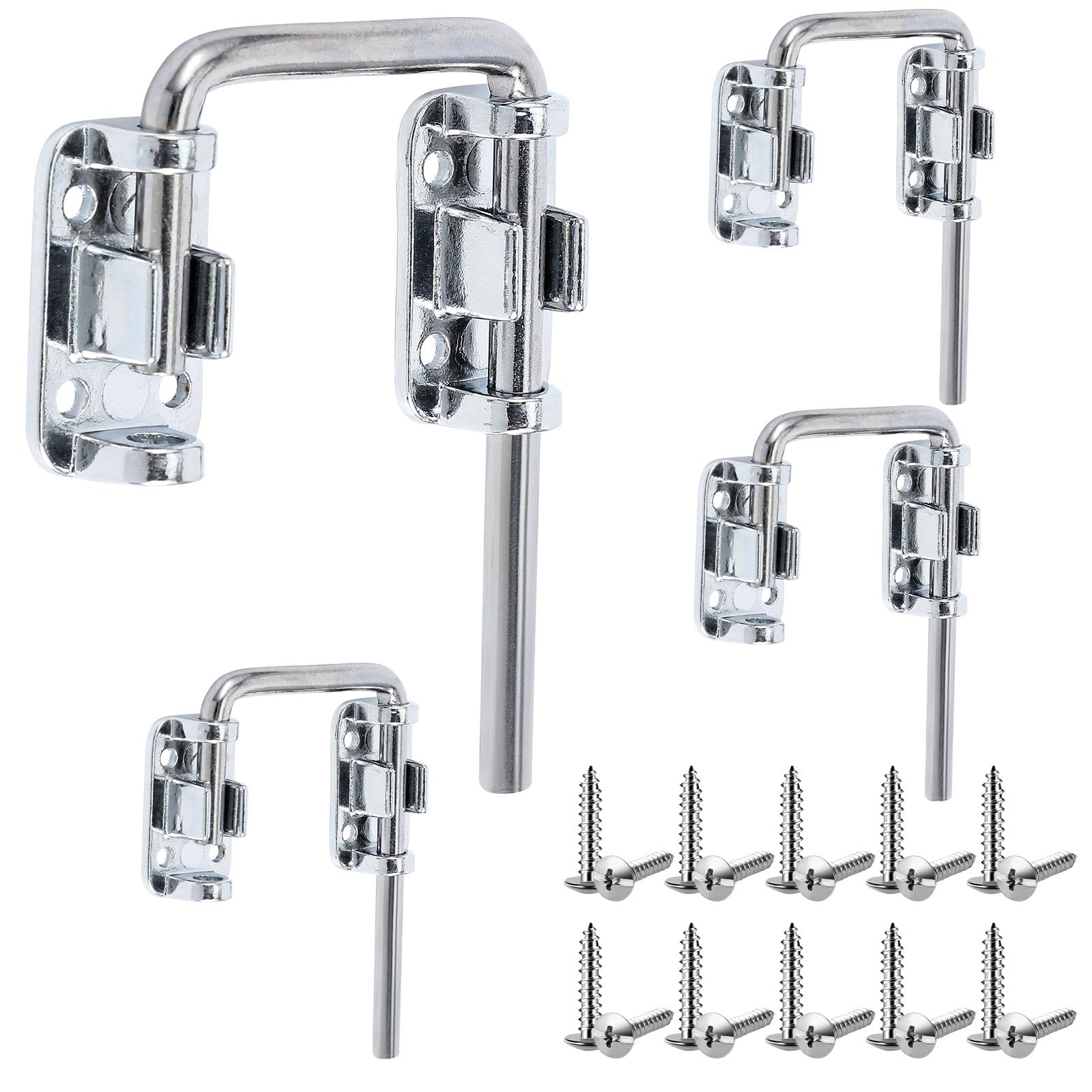 Hicarer 4 Pcs Sliding Glass Door Lock French Door Latch Lock Security ...