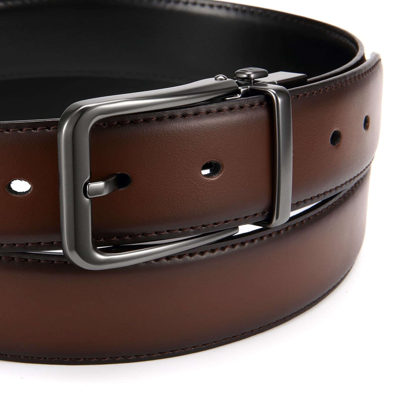 Snapklik.com : CHAOREN Mens Reversible Leather Belt