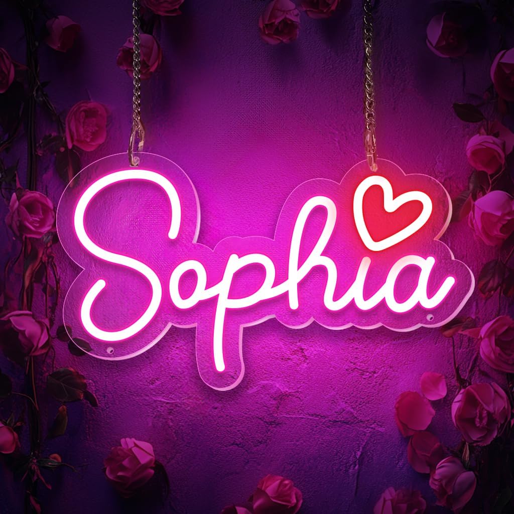 Sophia Name Neon Sign, Birthday Gifts for Kids Teens Girls Boys, Sophia ...