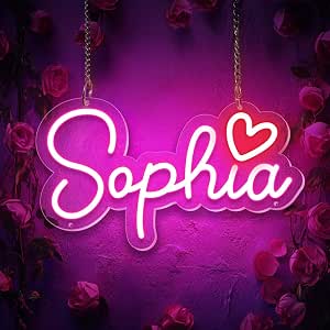 Sophia Name Neon Sign, Birthday Gifts for Kids Teens Girls Boys, Sophia ...
