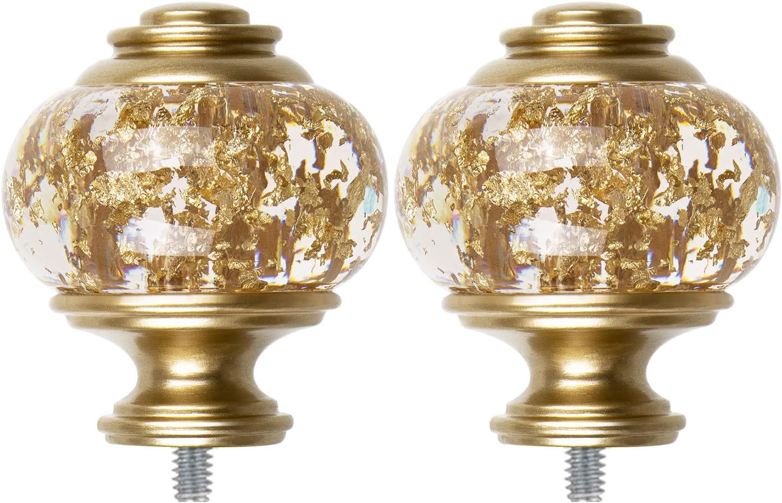 Amazon.com: Ivilon End Cap Finials for Curtain Rods of 7/8 and 1 Inch ...