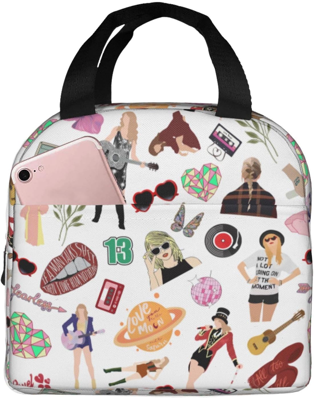 Amazon.com: HQEWNLI Women Music Lover Large Capacity 1989 Lunch Box ...