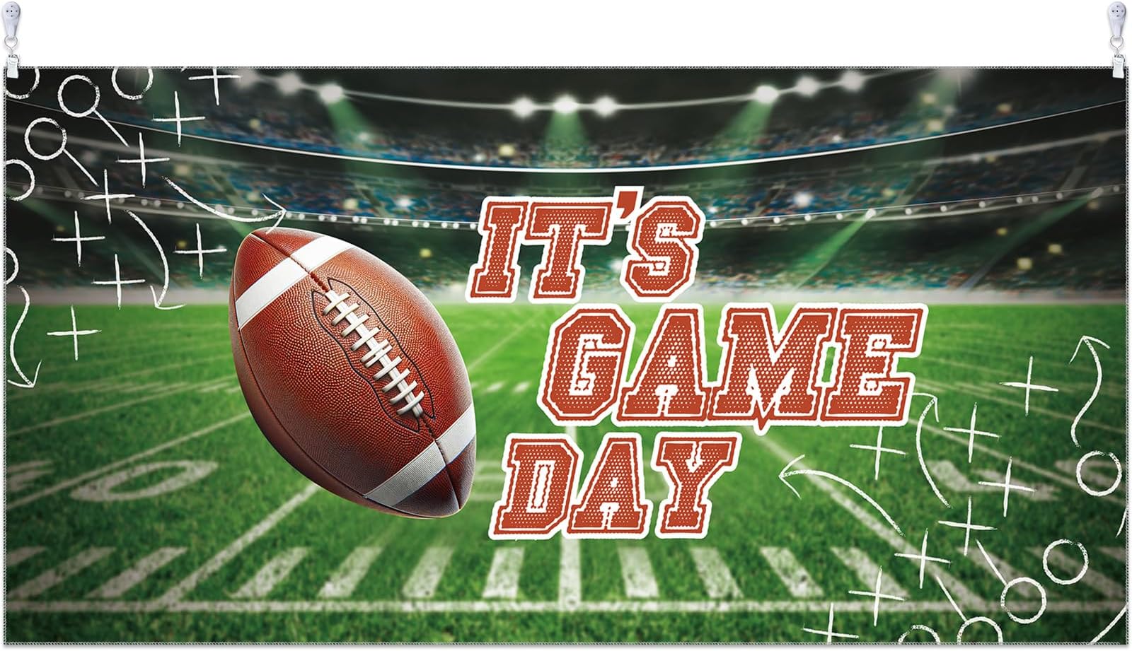 Amazon.com: 7 PCS Football Party Decorations Banner Backdrop Football ...