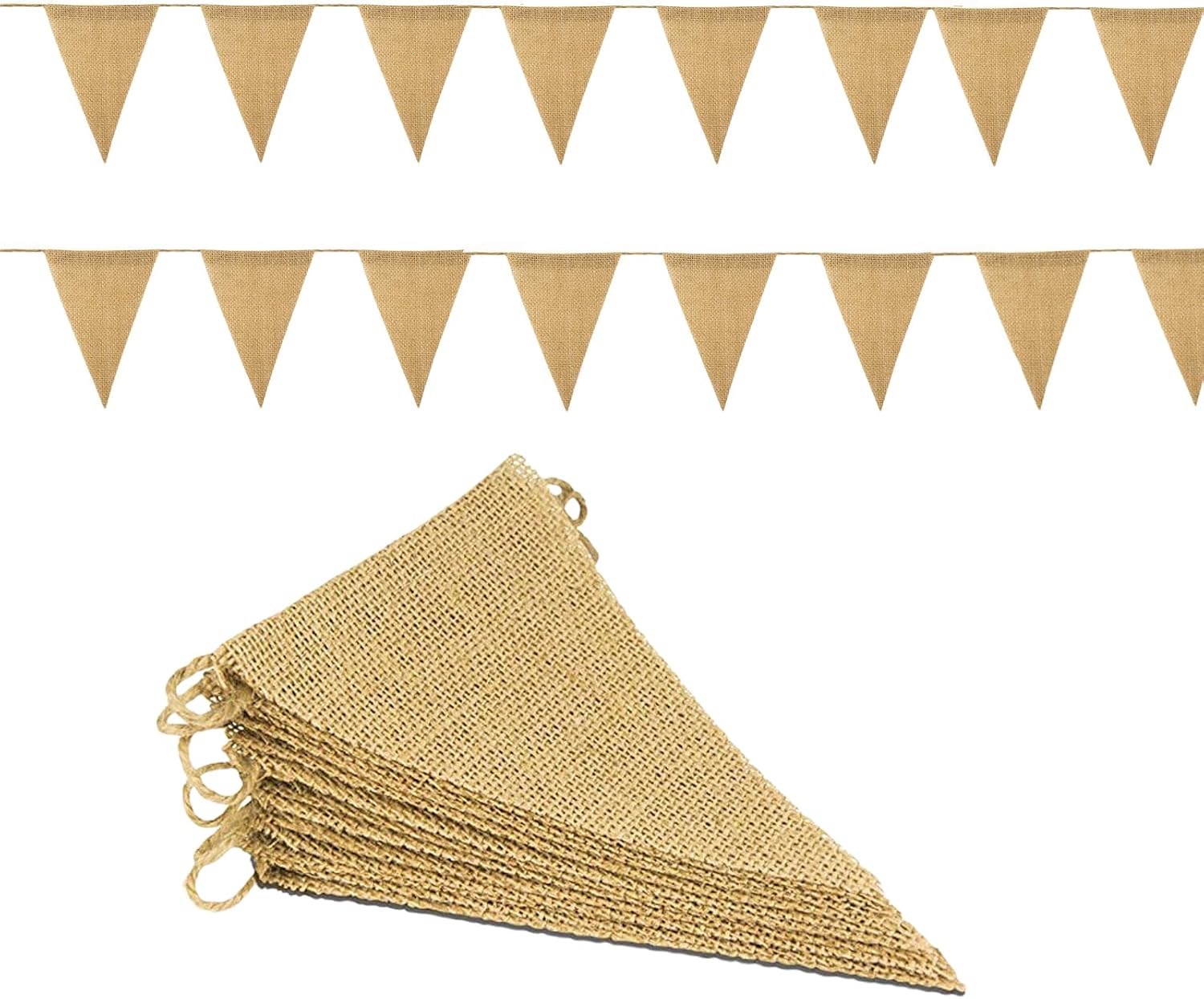 30Pcs Hessian Bunting, 8M Hessian Bunting, Garden Bunting Flags ...