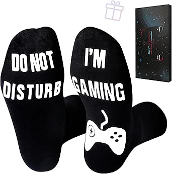 Do Not Disturb I'm Gaming Socks, Gaming Sock Funny Novelty Gift for ...