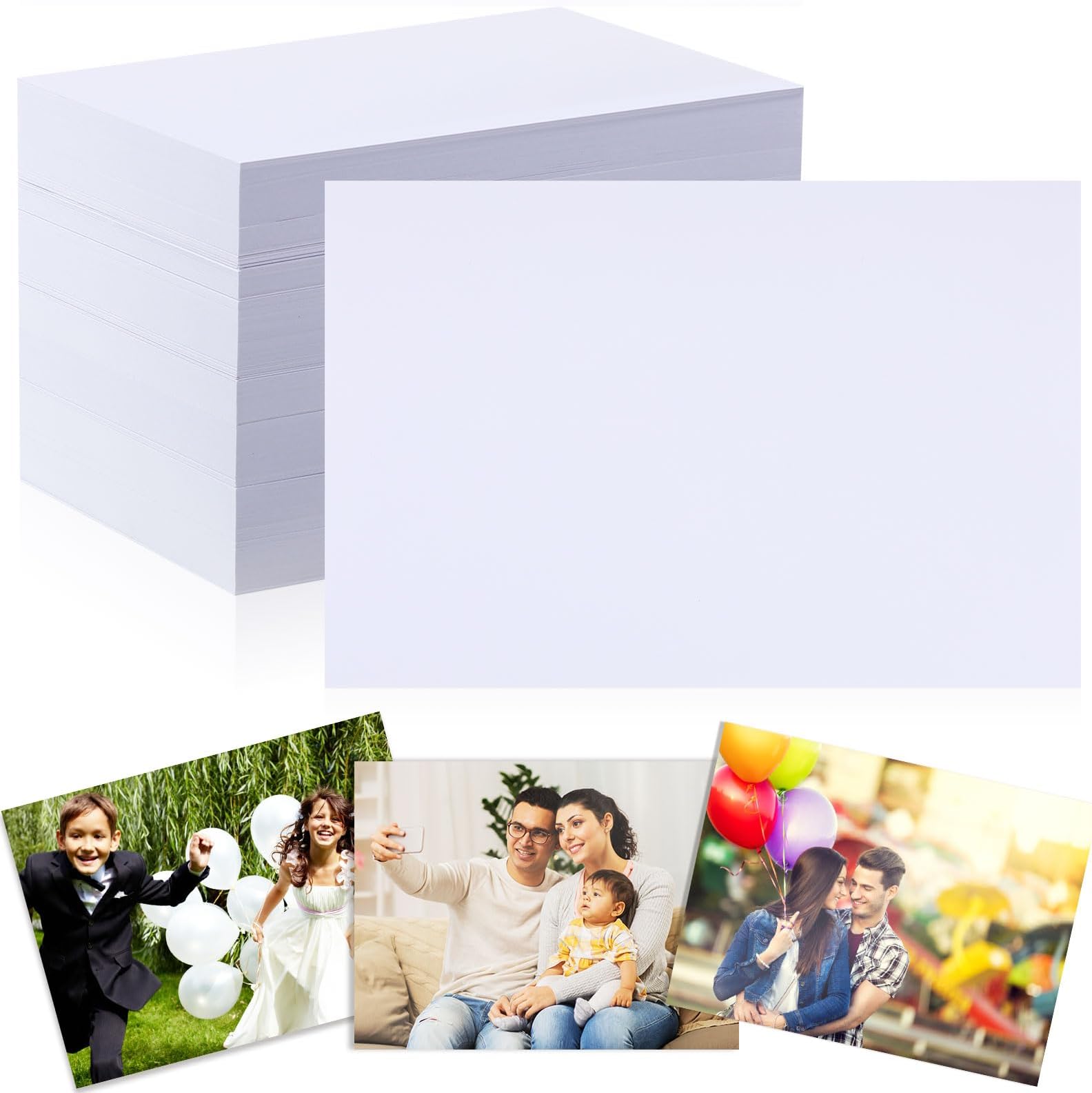 Amazon.com : 400 Sheets Glossy Double Sided Photo Paper 54lbs 9.5Mil ...