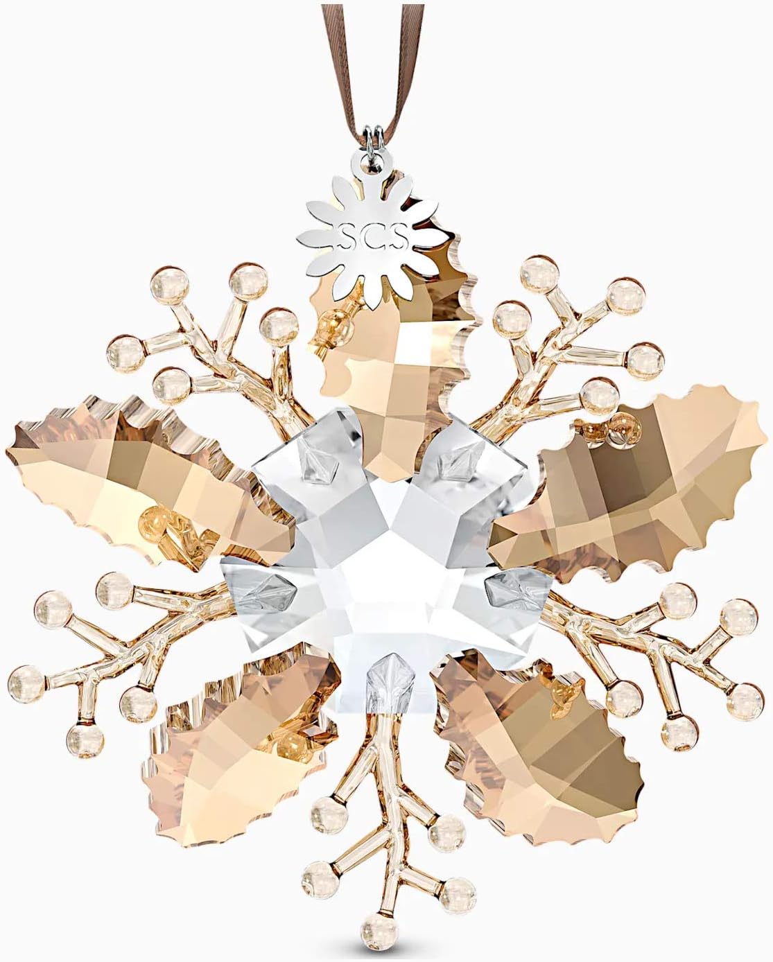 Amazon.com: SWAROVSKI Crystal SCS Winter Sparkle Ornament, Annual ...