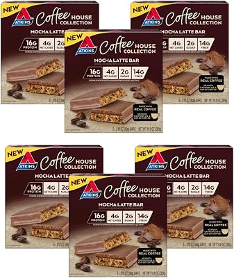 Atkins Coffee House Meal Bar, Mocha Latte, 16g Bermuda | Ubuy