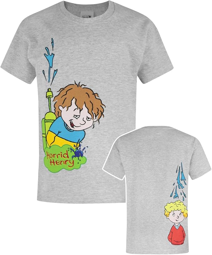 Official Horrid Henry Boy's T-Shirt (11-12 Years) Grey : Amazon.co.uk ...