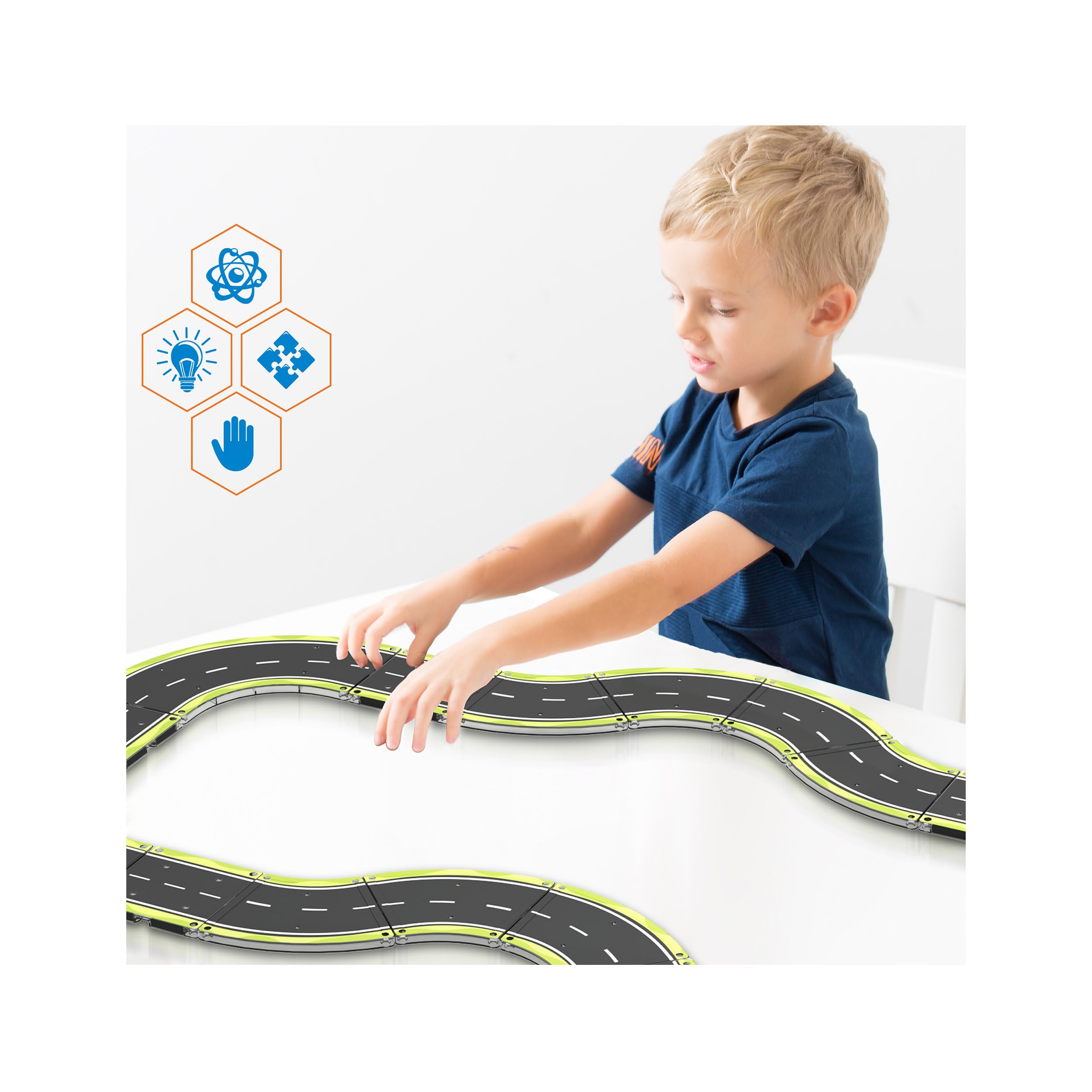 Snapklik.com : Magnet Tile Car Track Adventure Theme Printed Street ...