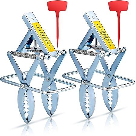 Amazon.com : 2 Pcs Mole Traps, Galvanized Steel Sawtooth Scissor Mole ...