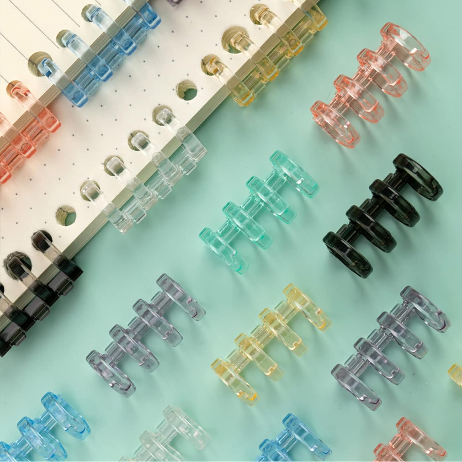 Amazon.com : 16pcs Binders Paper Book Clips,4-Hole Binder Ring ...