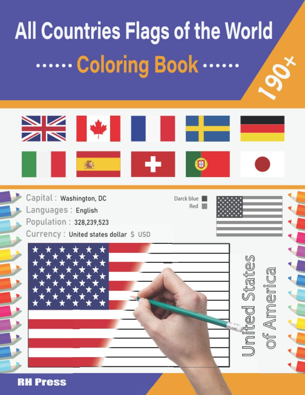 Buy All countries s of the world: Coloring book for kids and adults to ...