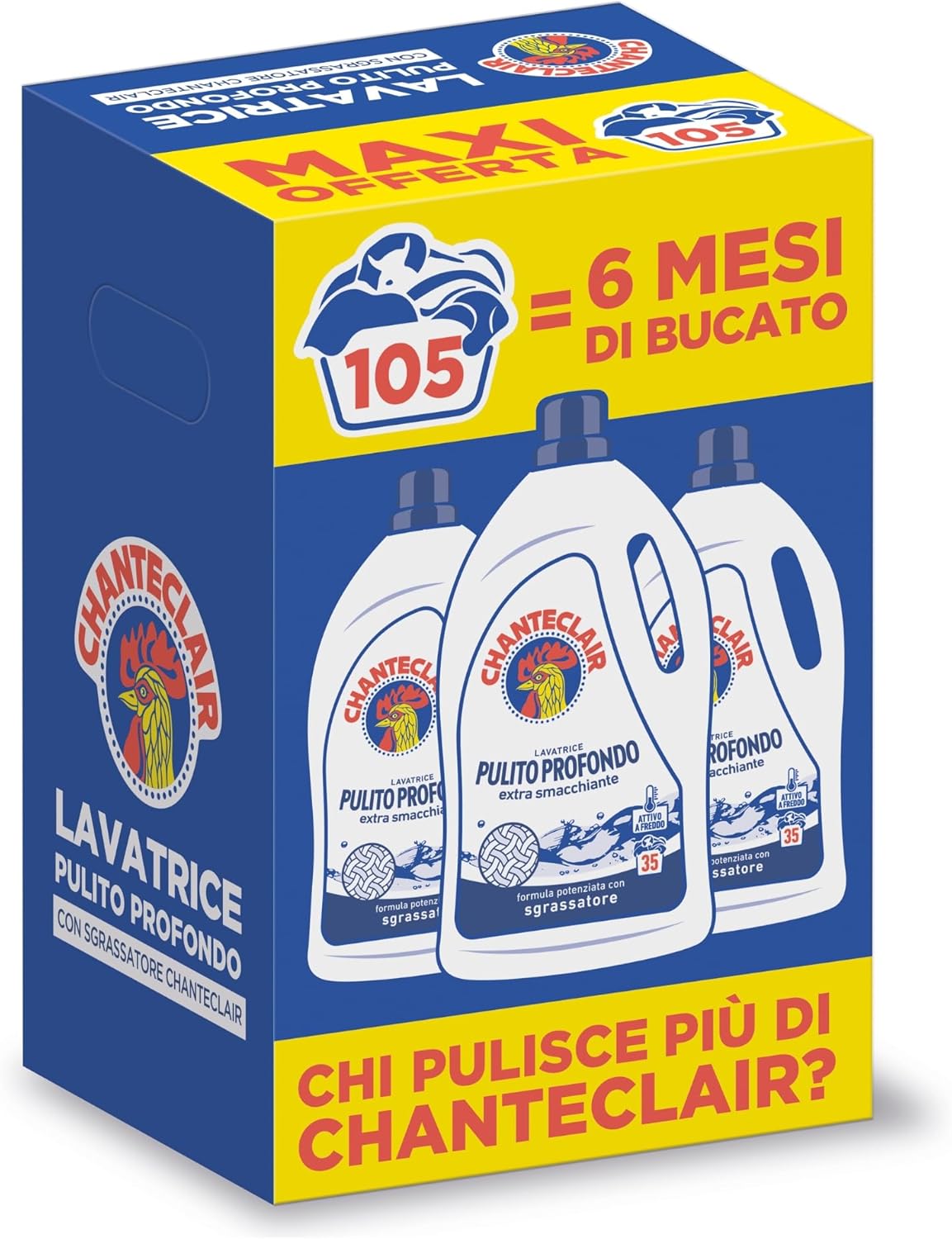 Chanteclair - Detersivo per Lavatrice Pulito Profondo, Rimuove le ...